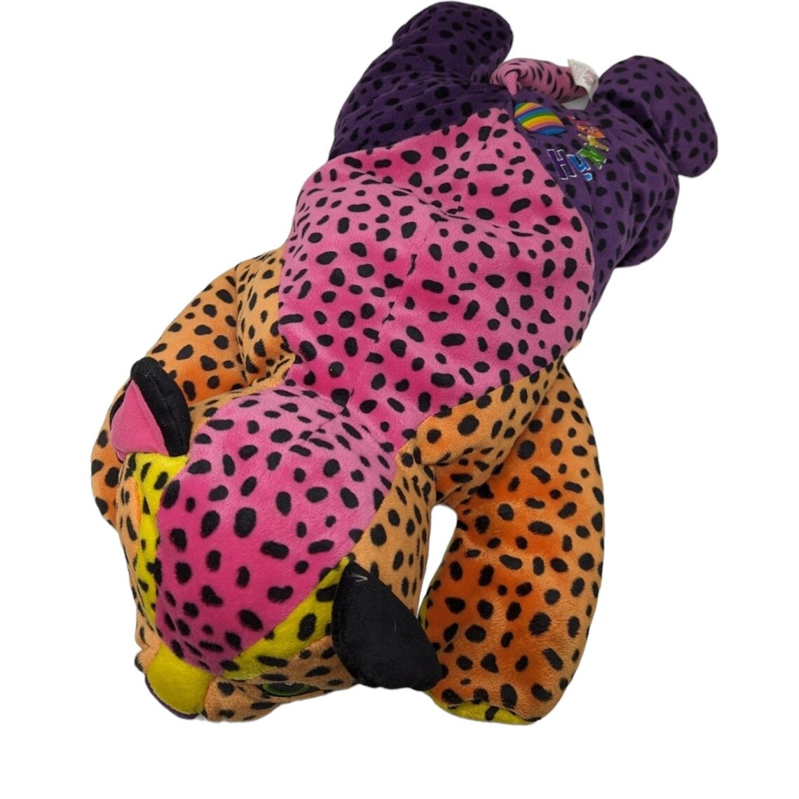 Vintage Lisa Frank Hunter Rainbow Leopard Cheetah Plush Stuffed Animal ...