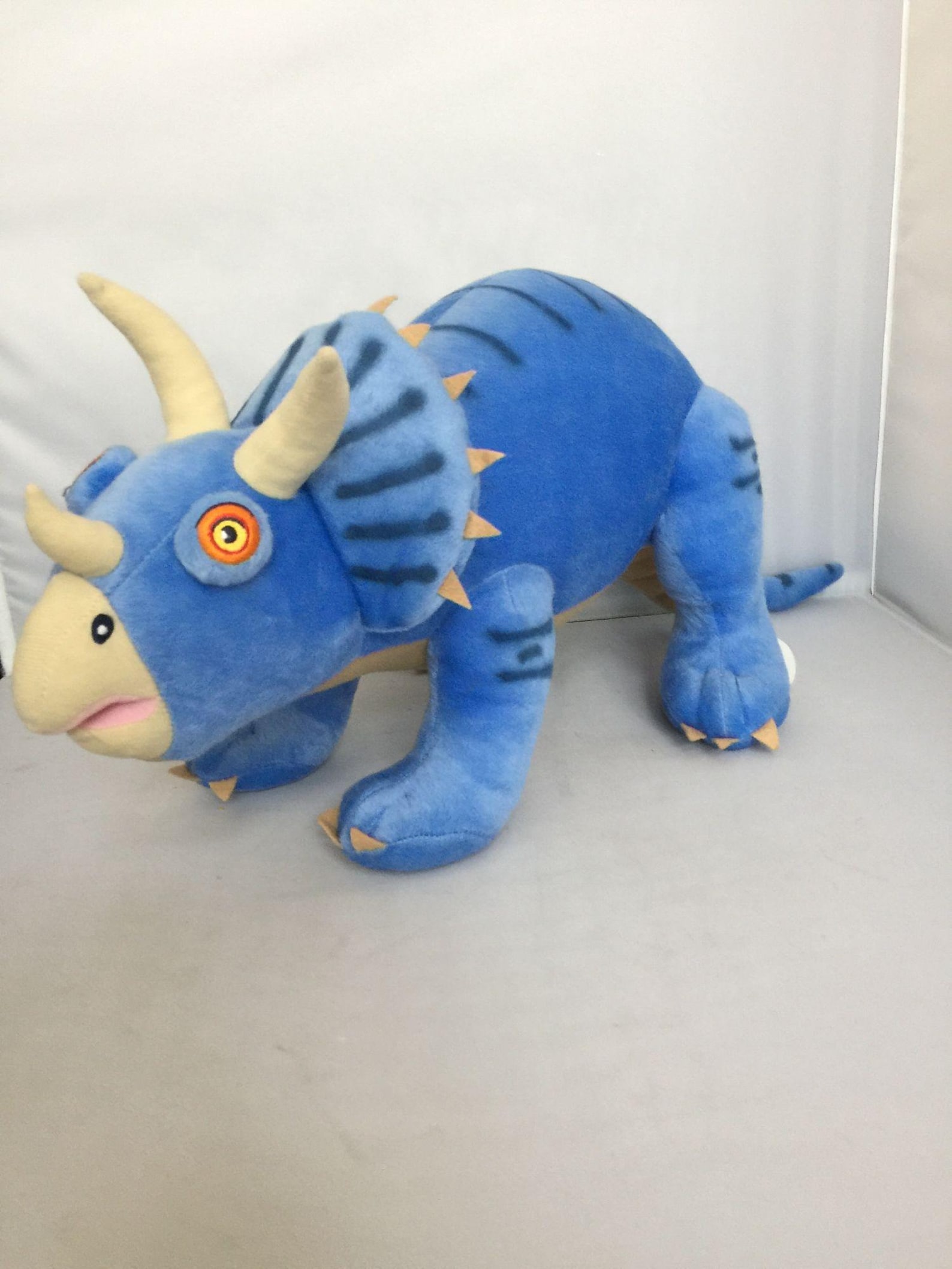 Large Blue Triceratops Dinosaur Dino Plush Stuffed Animal Toy | Etsy