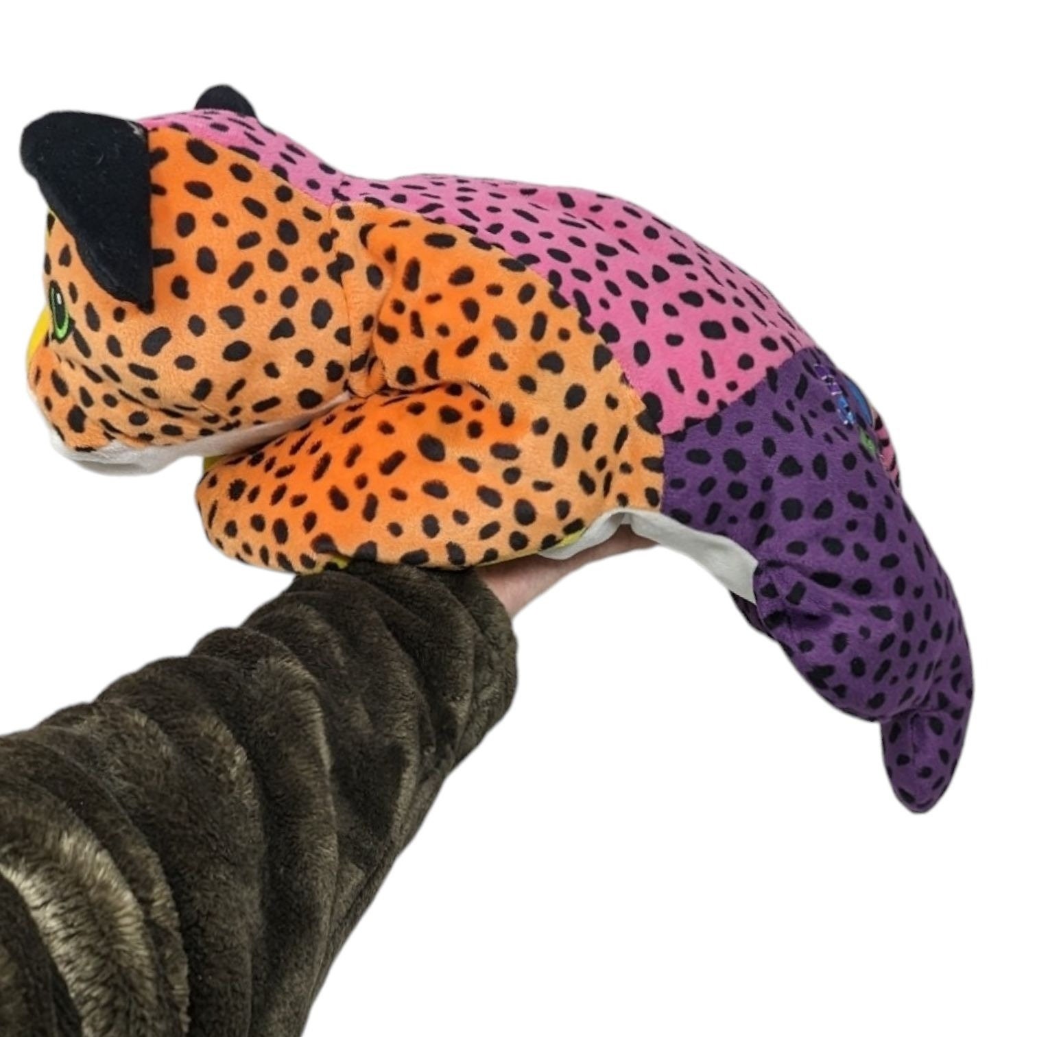 Vintage Lisa Frank Hunter Rainbow Leopard Cheetah Plush Stuffed Animal ...