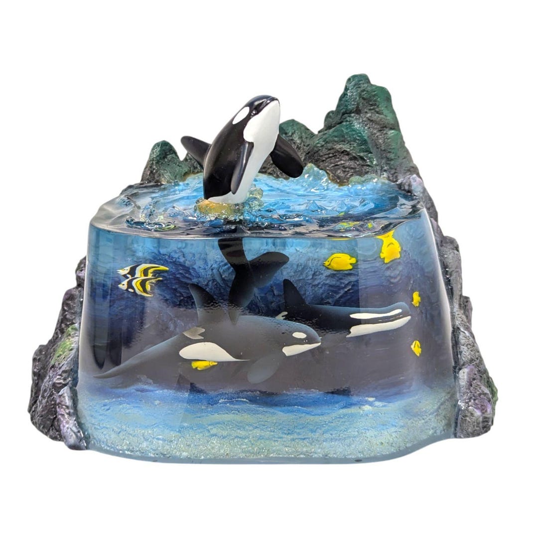 Dakin Artist Collection Wyland Amazing Orcas Killer Whale Collectible ...