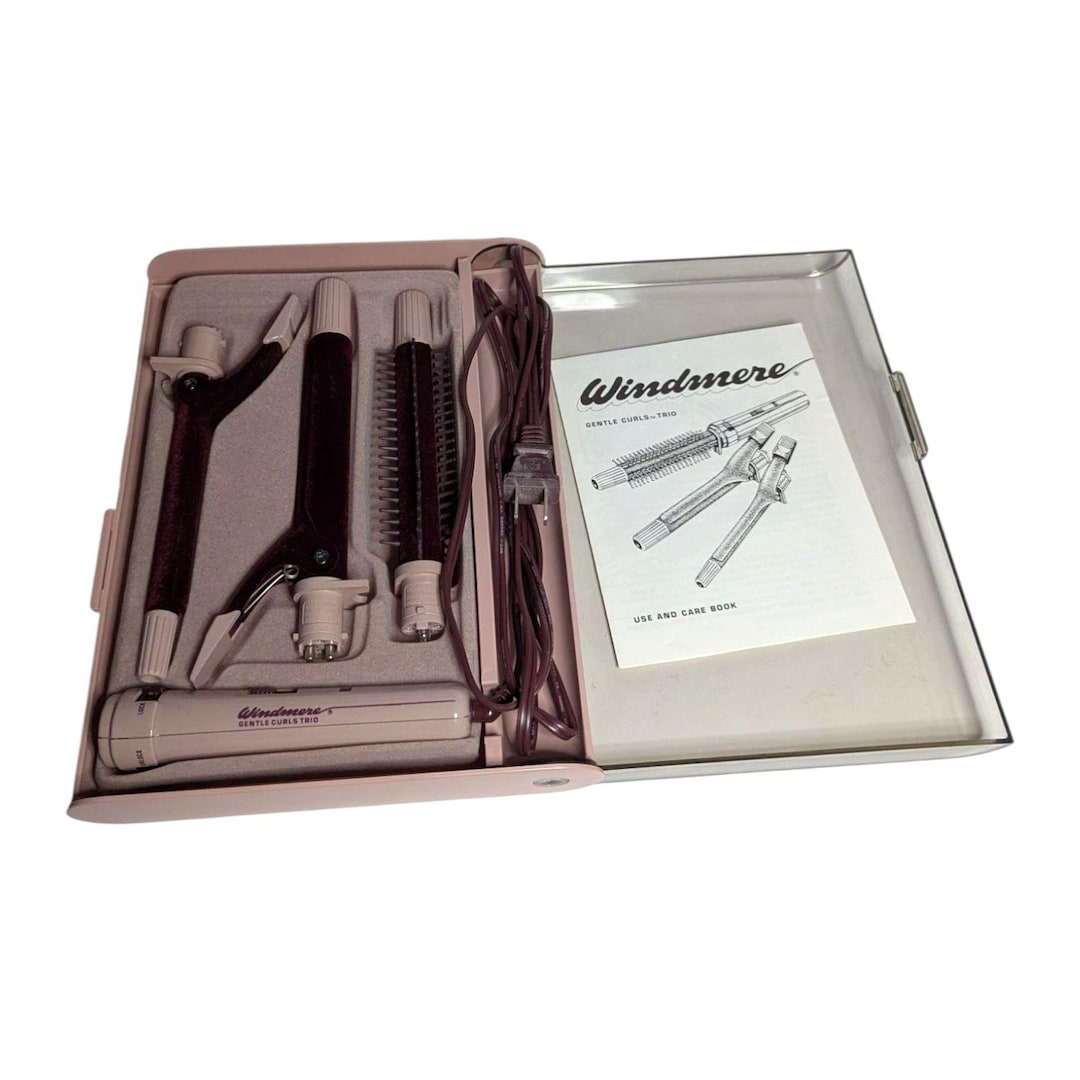 Vintage Windmere Gentle Curls Trio Velvet Flocked Hair Curling Iron ...