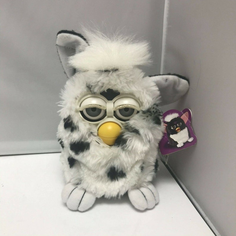 1998 VTG Tiger Electronics Furby Snow Leopard Dalmatian White Black ...