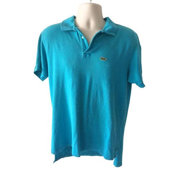 Vintage Lacoste Izod Grand Patron Blue 100% Cotton Po… - Gem