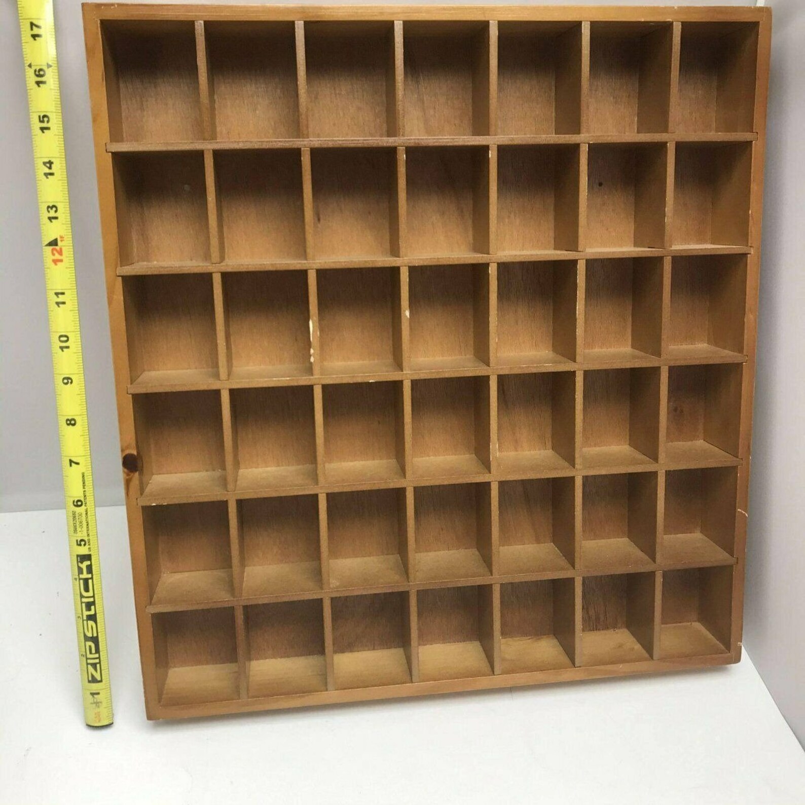 Wooden Square Shaped 6 X 7 Trinket Display Shelf Rack Organizer Storage ...
