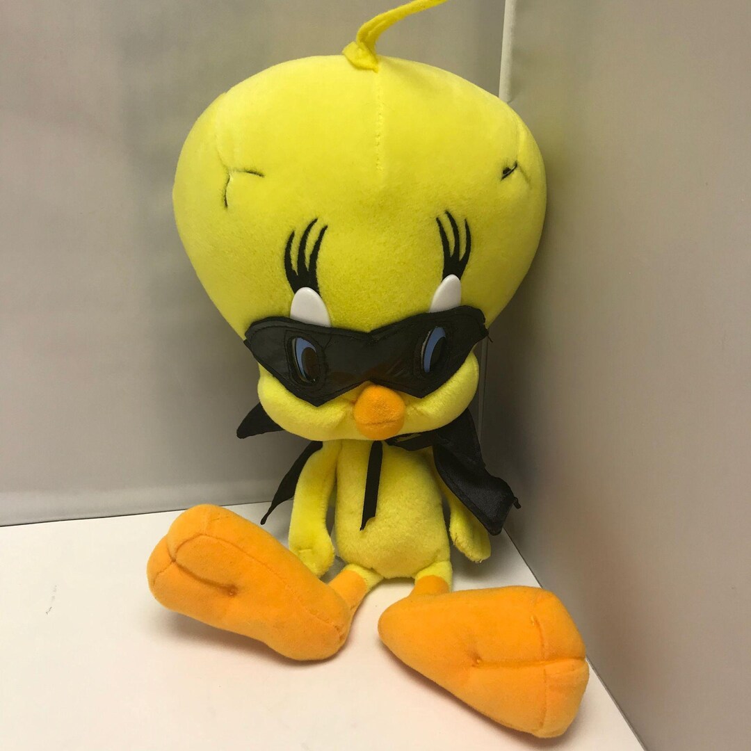 Nanco Looney Tunes Tweety Bird Black Mask and Cape Bird Plush Stuffed ...