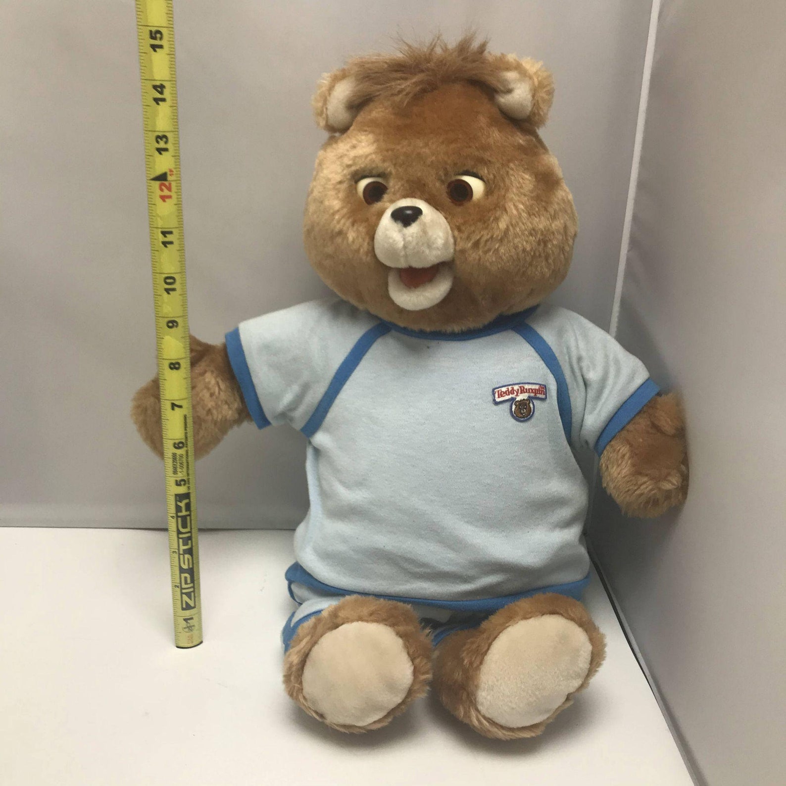 Vintage 1980s Teddy Ruxpin Blue Pajama Pj Outfit Cassette Tape Talking