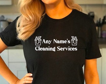 Customized Cleaning Business Logo Shirt Customized Cleaning - Etsy
