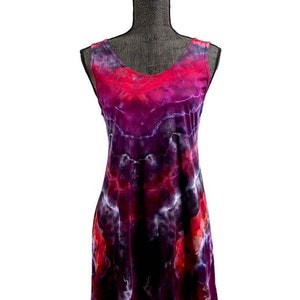 Large Womens Asymmetric Tunic or Tank, Tie Dye Festival Wear, Cotton ...