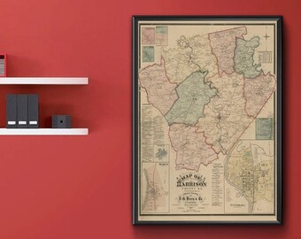 1879 Map of Barren County Kentucky Glasgow - Etsy