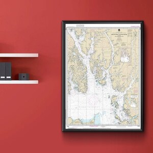 NOAA Nautical Charts of Hecate Strait to Etolin Island, Including Behm ...