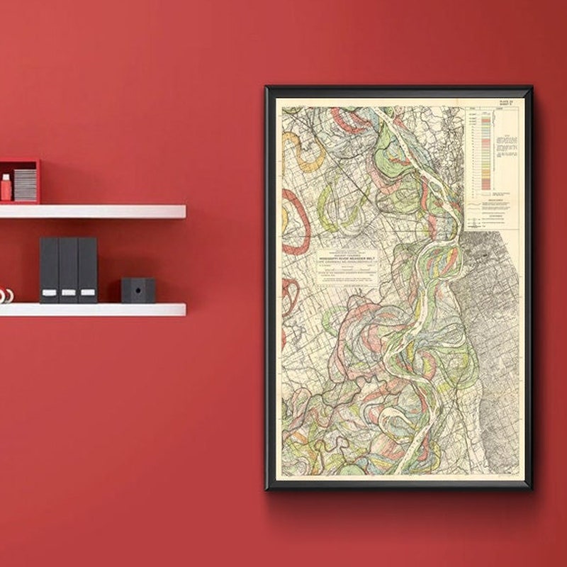 Harold Fisk Map - Etsy