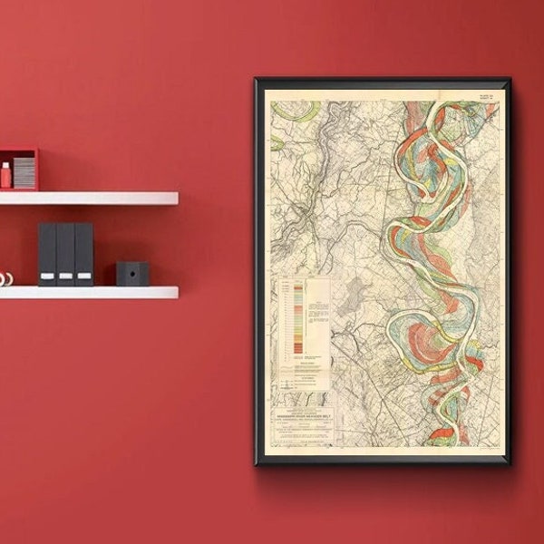 Harold Fisk Map - Etsy