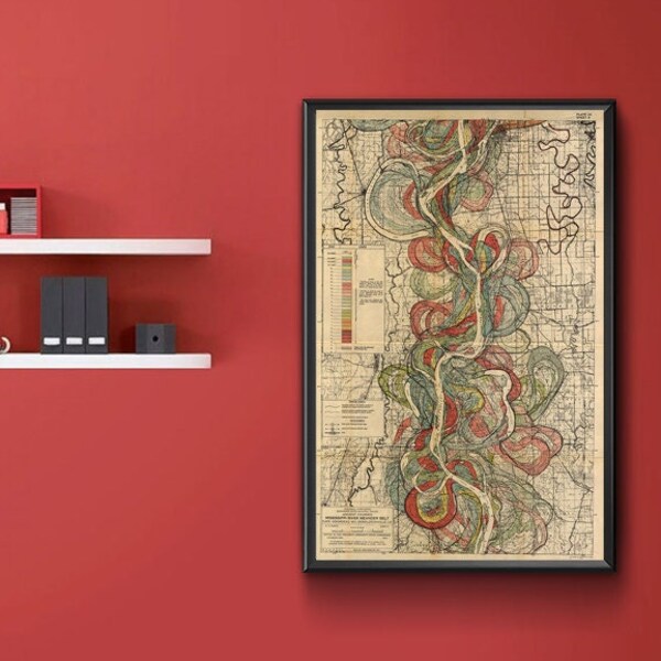Harold Fisk Map - Etsy