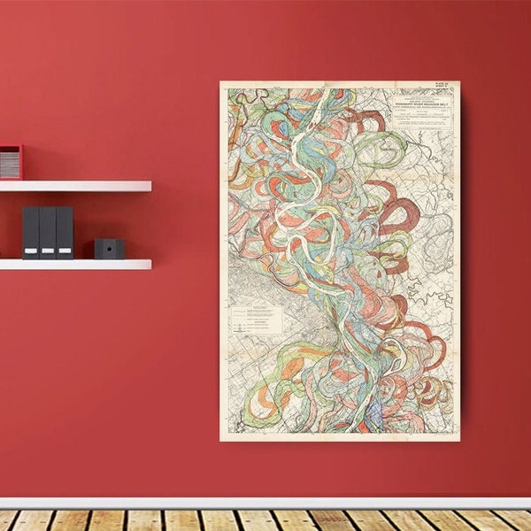 Harold Fisk Map - Etsy