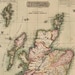 Map of Scotland 1814. Vintage Restoration Hardware Home Deco Style Old ...