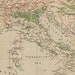 Map of Italy, 1880. Vintage Home Deco Style Old Wall Reproduction Map ...