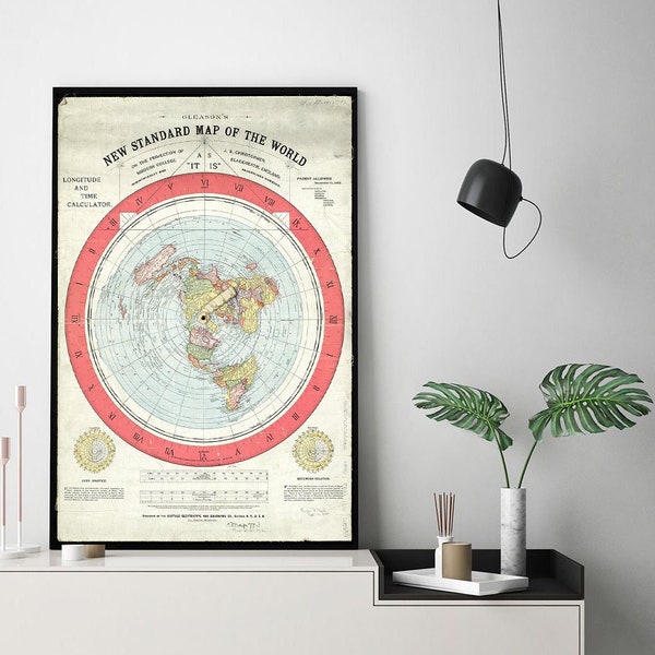 Gleason New Standard Map of the World - Etsy
