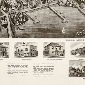 Map of Somers Point, Atlantic Co., New Jersey 1925. Vintage Restoration ...