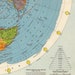 Air Age Map of the World. A Polar Projection Map Print. Vintage ...