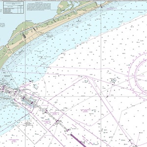 Nautical Charts of Approaches to Galveston Bay, Texas. NOAA 11323 ...