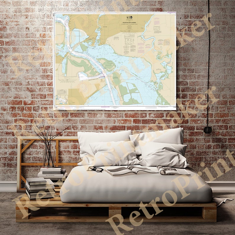 Nautical Charts of Houston Ship Channel Atkinson Island to - Etsy