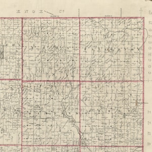 Map of Licking County, Ohio. 1854. Vintage Restoration Hardware Home ...