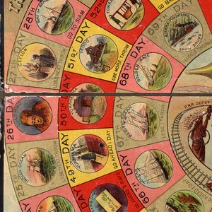 The "world's Globe Circler" Gameboard, Based on Jules Verne's Around ...