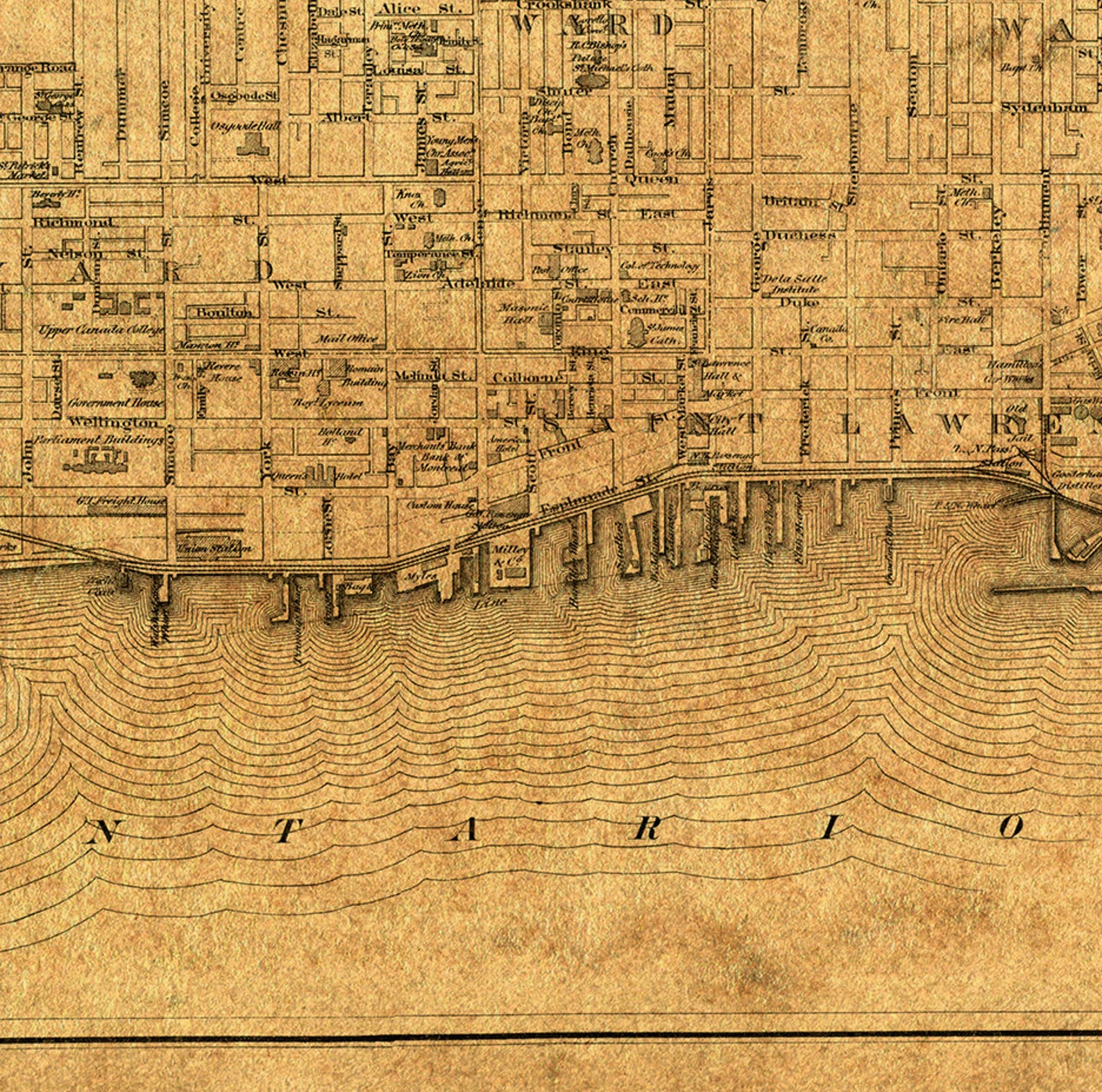 Map of Toronto Ontario Canada in 1873. Restoration Hardware | Etsy