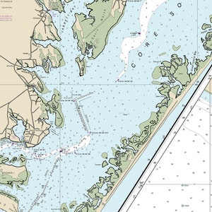 Nautical Charts of Beaufort Inlet and Core Sound, North Caroline. 11545 ...