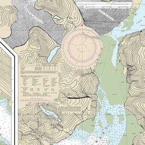 NOAA Nautical Charts of Gastineau Channel and Taku Inlet, Juneau Harbor ...