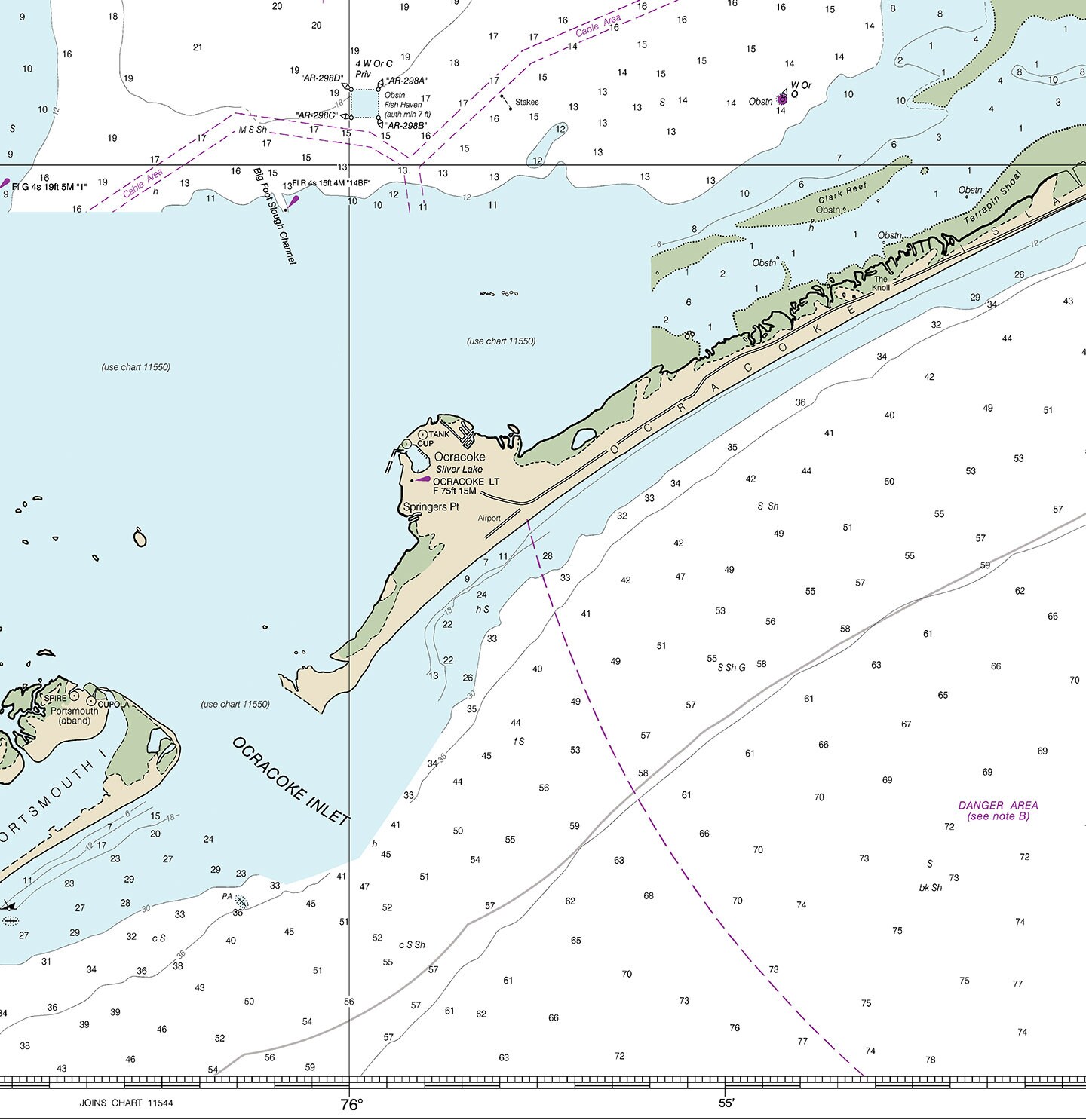 Nautical Charts of Cape Hatteras Wimble Shoals to Ocracoke - Etsy