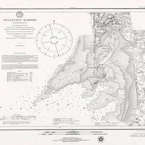 Map of Wellfleet Harbor Nautical Charts, Massachusetts Ma., 1976 ...