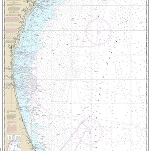 NOAA Nautical Charts of Charleston Light to Cape Canaveral. East Coast ...