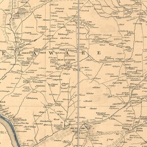 Map of Hunterdon County, New Jersey 1851. Vintage Restoration Hardware ...
