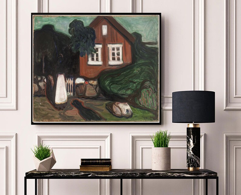 House in Moonlight by Edvard Munch Fine Art Reprint. Home Deco - Etsy