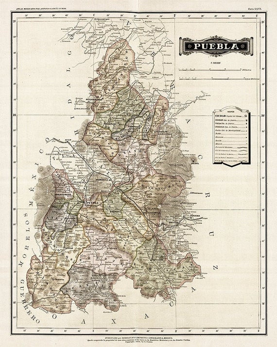 Puebla Mexico Map