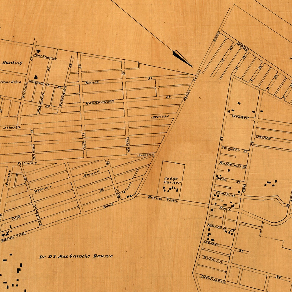 Map of Nashville, Davidson County, Tennessee TN, 1860. Restoration ...