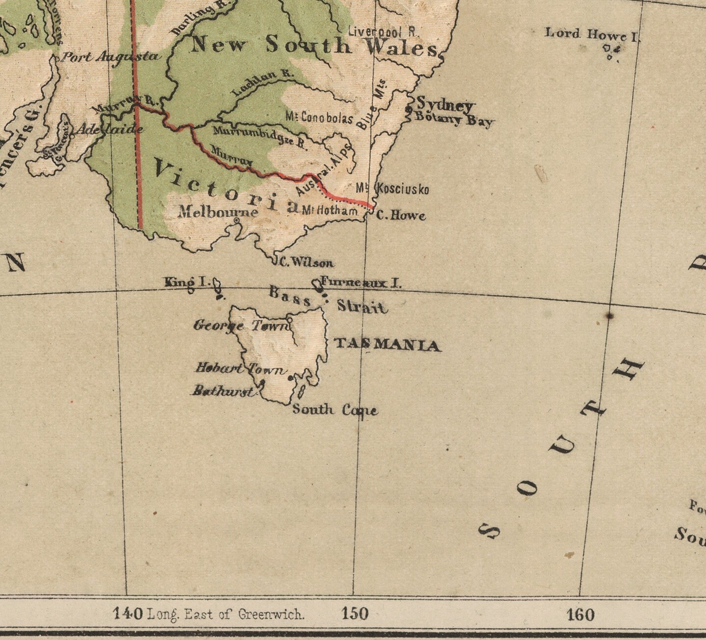 Map of Australia 1880 Home Deco Style Old Wall Vintage - Etsy