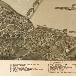 Vintage Monongahela City (mon City), Washington Co., Pennsylvania PA ...