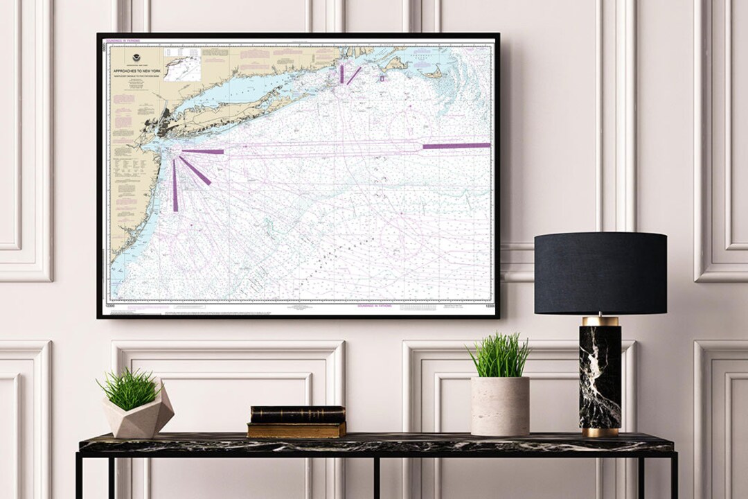 Nautical Charts of Approaches to New York, Nantucket Shoals to Five ...