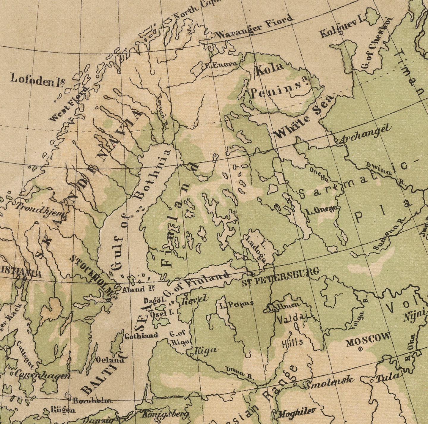 Map of Europe 1880. Vintage Home Deco Style Old Wall | Etsy