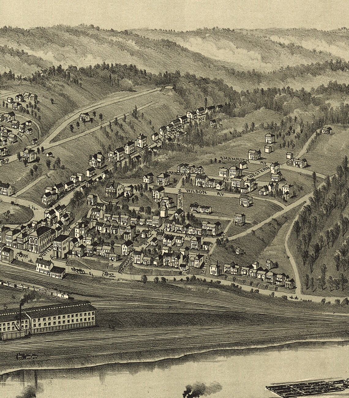 Map of Mingo Junction, Jefferson County, Ohio OH, 1899. Restoration ...
