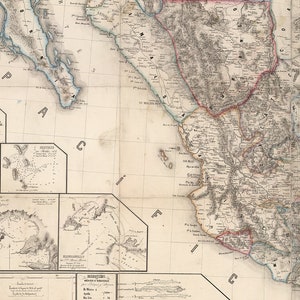 Map of Mexico 1863. Carta General De La Republica Mexicana. Vintage ...