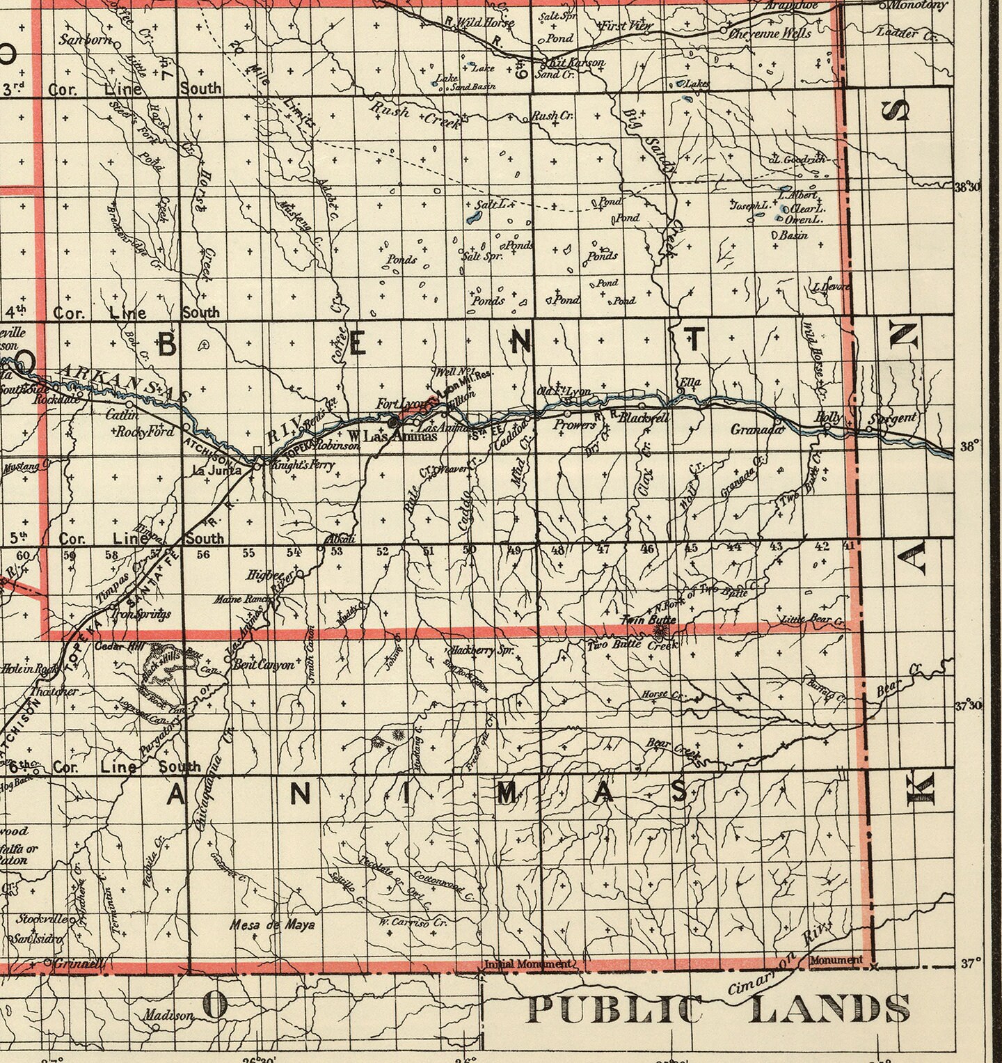 Map of Colorado 1881. Vintage Restoration Hardware Home Deco - Etsy