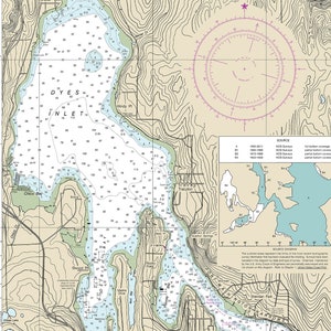 NOAA Nautical Charts of Puget Sound Seattle to Bremerton 18449 ...