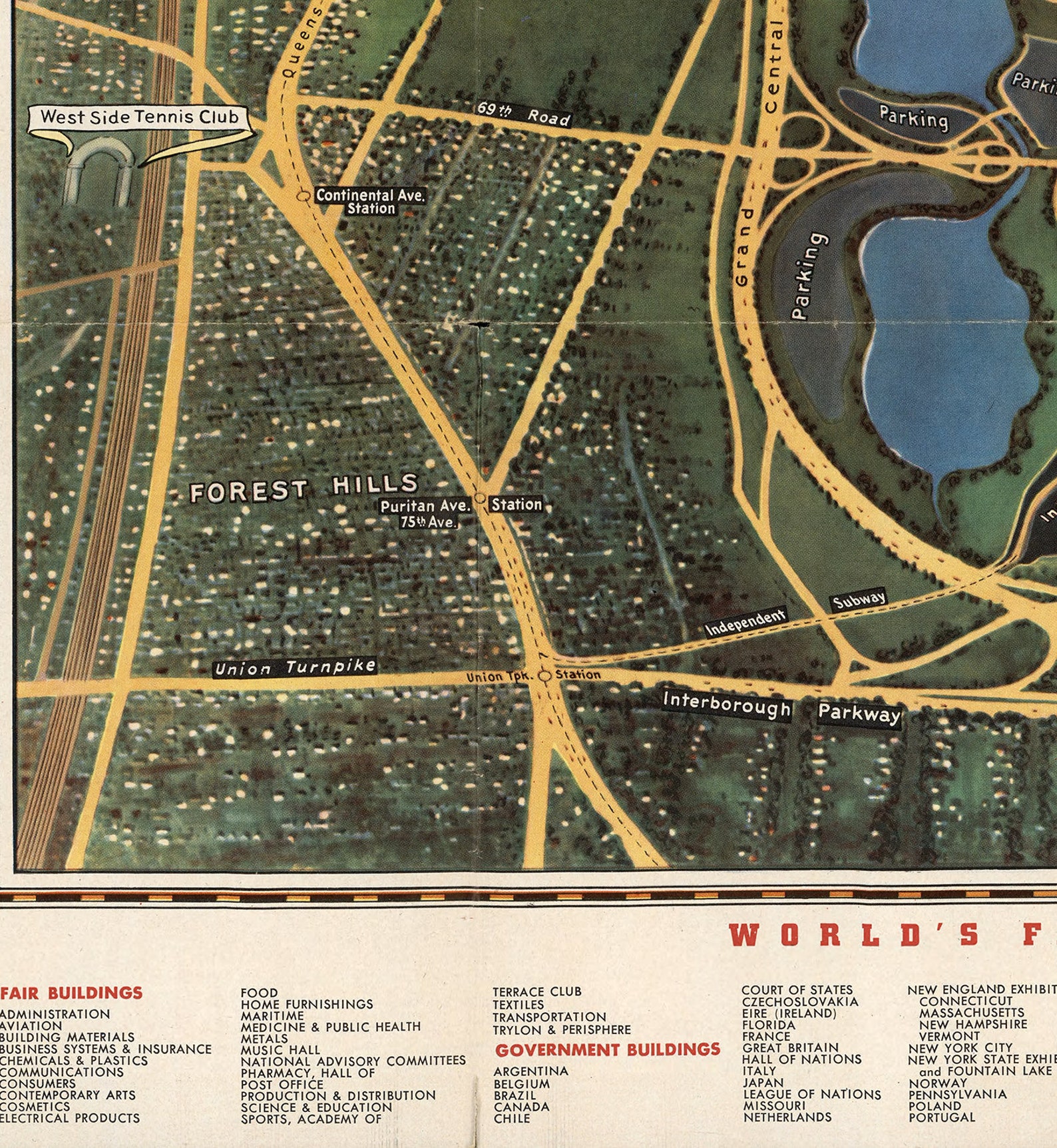 Map of the New York World's Fair. Home Deco Style Old Wall | Etsy