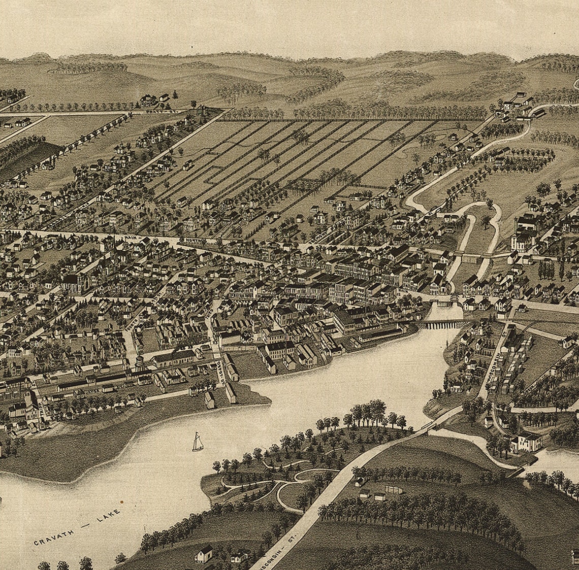 Map of Whitewater, Walworth and Jefferson Co., Wisconsin 1855, WI ...
