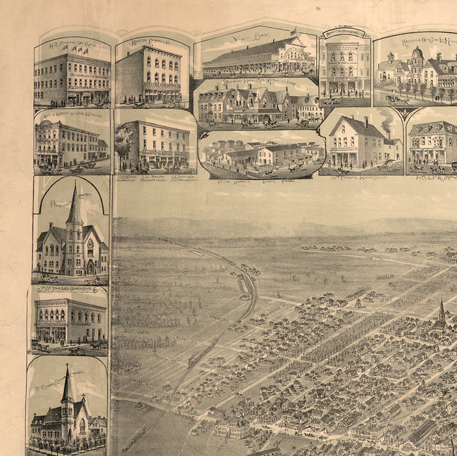 Map of Moncton New Brunswick Canada in 1881. Reproduction - Etsy Canada
