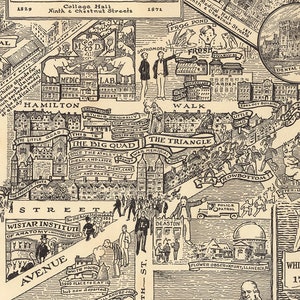 Map of University of Pennsylvania Upenn. Home Deco Style Old ...