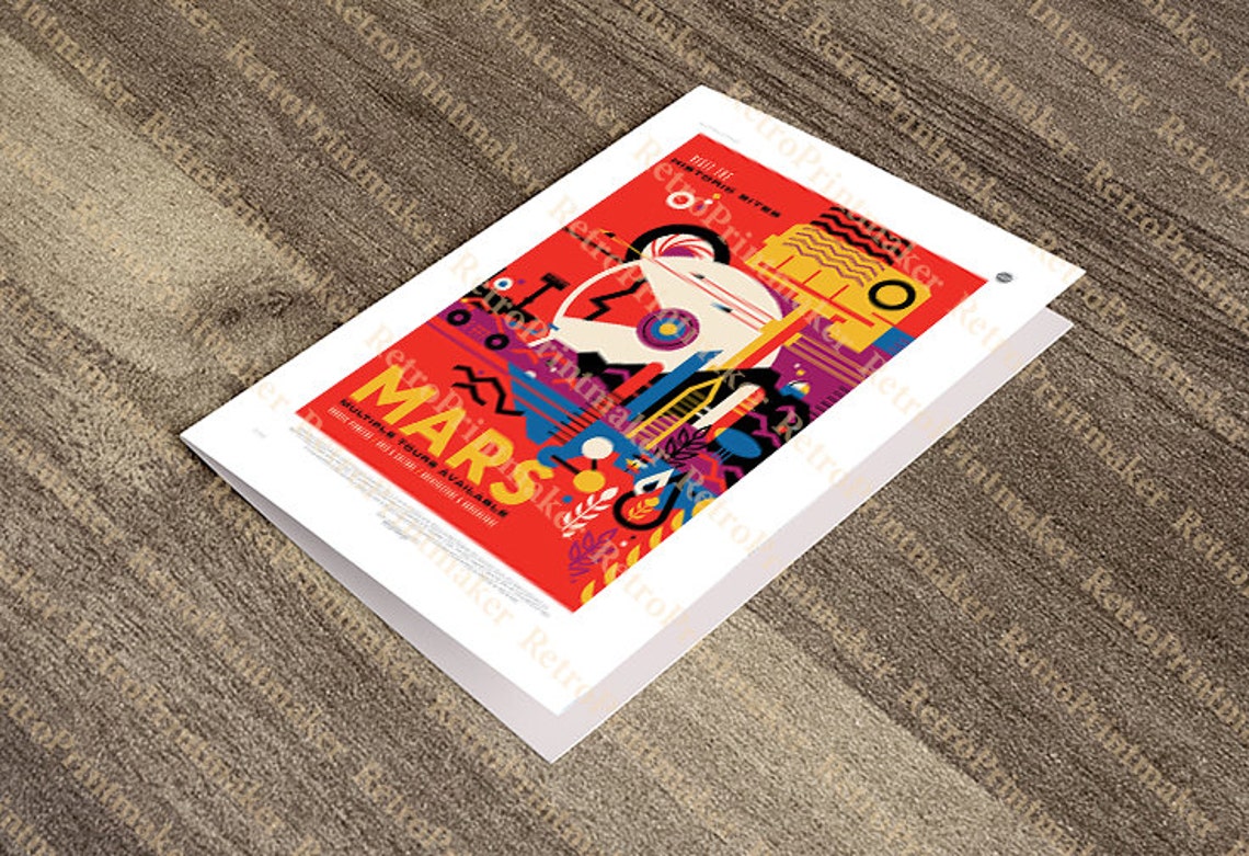 Visit MARS Greeting Card. New 2016 NASA/JPL Space - Etsy